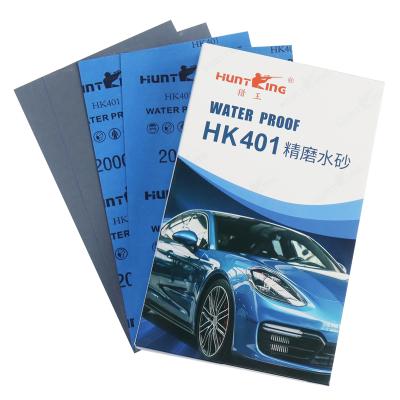 China HuntKing HK401 Water Sandpaper 1500 2000 2500 Grit 100 Sheets Wet Sanding for Automotive Paint Finishing for sale