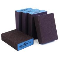 China HUNTKING Standard Sponge Sand Block 70x100mm Aluminum Oxide Wet Dry Abrasive for Metal Wood for sale