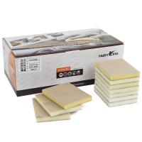 China HUNTKING Beige Double Sided Sponge Sandpaper 80x100x12mm for Automotive Coating Metal Polishing for sale