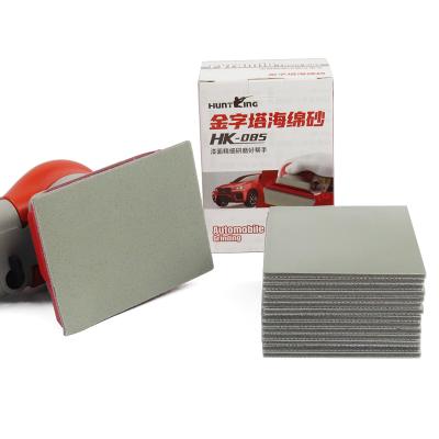 China Huntking Conical Sponge Sanding Pads 75mm x 100mm P3000 P5000 Hook and Loop for Automotive Paint Polishing for sale
