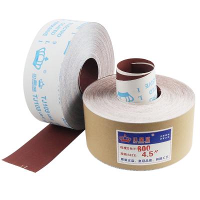 China Huntking TJ103 Aluminum Oxide Abrasive Cloth Roll 4 Inch 85m Hand Tearable Emery Cloth for Wood Metal Polishing for sale
