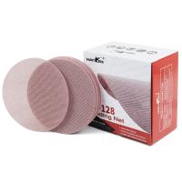 China HUNTKING HK128 5 Inch 6 Inch Dust Free Mesh Sanding Net Hook and Loop Abrasive Discs for Automotive Wood Sanding for sale