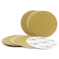 China HUNTKING DA321 Yellow Hook & Loop Sanding Discs 5 6 Inch Anti-Clog Aluminum Oxide for Automotive Primer Wall Putty Metal Finishing for sale