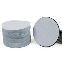 China Blue Paper White Sand Hook & Loop Sanding Discs 5 Inch 6 Inch Calcined Brown Corundum for Car Paint Finishing for sale