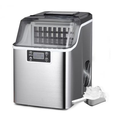 China Household 20kg/24H Mini Ice Maker Cube Water Dispenser with Automatic Water Intake and Push Button Control Panel for sale