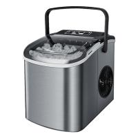 China Stainless Steel Commercial Home Ice Makers Small Mini Automatic Portable Countertop Nugget Ice Block Making Machine 7kg for sale