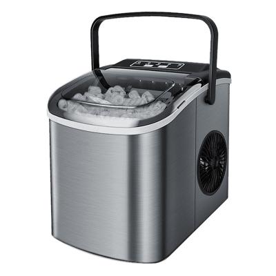 China Automatic Ice Maker Machine for Commercial Home Portable Countertop Nugget Ice Block Making Stainless Steel Housing Material for sale