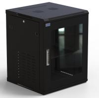 China 27U Wall-Mounted Network Rack Cabinet with Plexiglass Door and IP20 Protection for sale