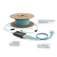 China OS2 Single Mode MPO Fiber Optic Cable 12-Fiber APC Trunk Backbone Assembly for sale