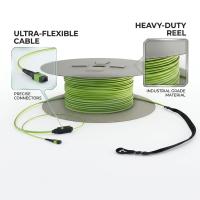 China OS2 Single Mode MPO Fiber Optic Cable 12-Fiber APC Trunk Backbone Assembly for sale
