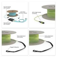 China OM3 MPO Fiber Optic Cable 8-Fiber Fanout LC UPC Aqua Data Center Patch Cord for sale