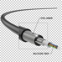 China LSZH Central Tube Fiber Optic Cable GYXTZW 12 Core Outdoor Flame Retardant for sale