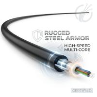 China OM4 Multimode Central Tube Fiber Optic Cable GYXTW 24 Core Outdoor Crush Resistant for sale