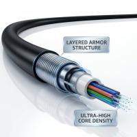 China OM4 Multimode Central Tube Fiber Optic Cable GYXTW 24 Core Outdoor Crush Resistant for sale