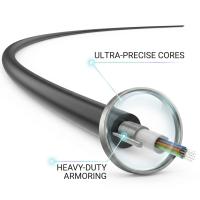 China OM3 Multimode Central Tube Fiber Optic Cable GYXTW 12 Core Outdoor Waterproof for sale
