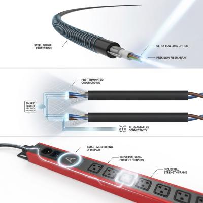 China Single Mode Central Tube Fiber Optic Cable GYXTW 12 Core Outdoor PE Armored for sale