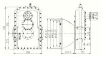 China 350HP One Output Pump Drive 260kW Electric Drive gearbox 1PD-260E for sale
