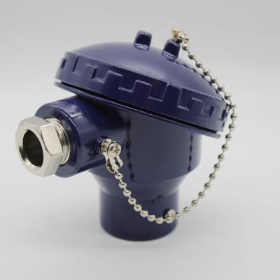 China Professional test Accessories Custom Blue Aluminum Junction Box Thermocouple protection Head for sale