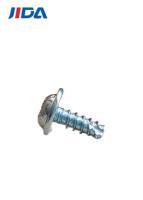 China Allen Flat Pan Head Self Tapping Machine Screw ST3x8 Blue White Zinc for sale