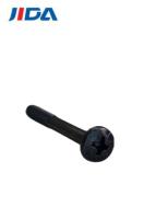 China M4 X 36mm Black Zinc Screw Pan Head Phillips Cross Recessed Screws Half Thread for sale