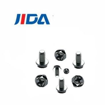 China Self Piercing Galvanized Concrete Screws M3x8mm Hex Screw Blue White Zinc Plated for sale