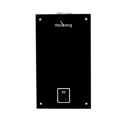 China 10L Black Flue Exhaust Gas Water Heater Screen Control For Shower for sale