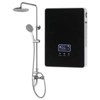 China Full Black Color Instant Electric Tankless Water Heater Touch Control for sale