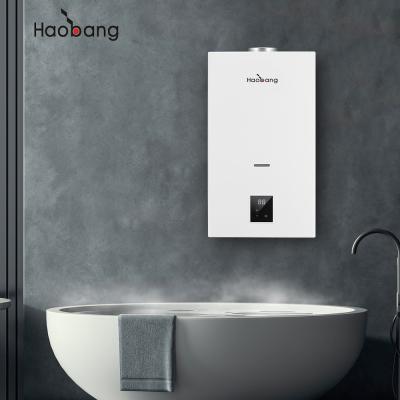 China White Panel Color Gas Water Heater Featuring Impulse Ignition Method for sale