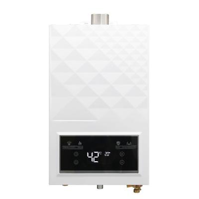 China Electric Power Source Forced Exhaust Gas Water Heater Oxygen Free Copper Heat Exchanger 50MM Flue Dimension Heating Solution for sale