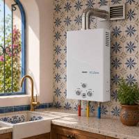 China Optional Protection Flue Gas Water Heater Including Digital Display Temperature Control and Instant Hot Water Heater Operation for sale