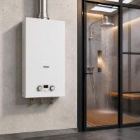China White Flue Gas Water Heater Featuring G1/2 Connection Size Ideal for Kitchen Balcony Installation Location Long Lasting for sale