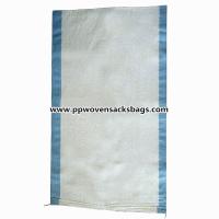 China Blue Strip PP Woven Fertilizer Bags 60x99cm 50kg Capacity with ISO9001 Certification for sale