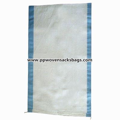 China Blue Strip PP Woven Fertilizer Bags 60x99cm 50kg Capacity with ISO9001 Certification for sale