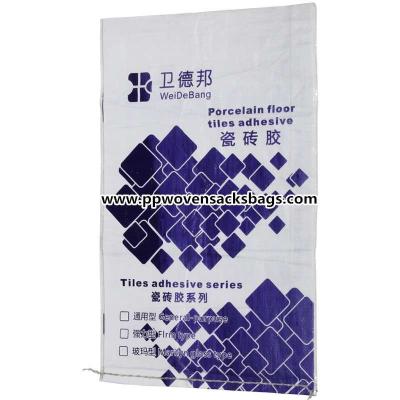 China Reusable Coated PP Woven Bags 51x76cm 25kg Capacity Waterproof for Tiles Adhesive & Fertilizers for sale
