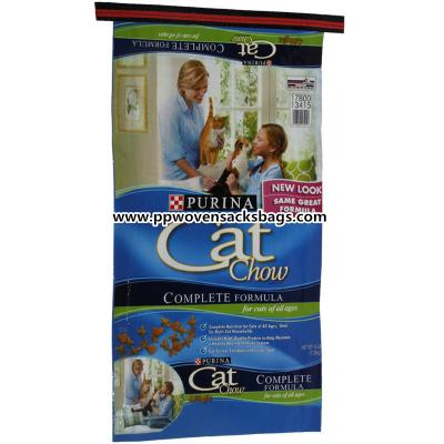 China BOPP Laminated Cat Feed Bags 20x29 Inch with 98 g/m² Weight and 8-Color Printing for 25lbs Packaging for sale