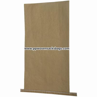 China Kraft Paper Polypropylene Laminated Woven Sacks - 51x81cm 140g/m² Chemical Packaging Bags for sale