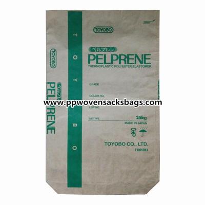 China Three Plies Kraft Paper Multiwall Bags 51x81cm 220g/m² for Industrial Packaging for sale