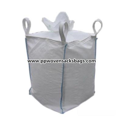 China OEM Tubular FIBC Bulk Bags - 37x37x47 Inch White Woven Polypropylene Jumbo Bags with 500-3000kg Capacity for sale