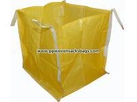 China Yellow PP Woven FIBC Jumbo Bag 37x37x47 Inches with 5:1 Safety Factor for Ore and Bulk Materials for sale