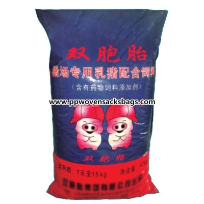 China 40kg BOPP Laminated PP Woven Feed Bags - 102 g/m² Material with 8 Color Printing for Pig Feed Packaging for sale