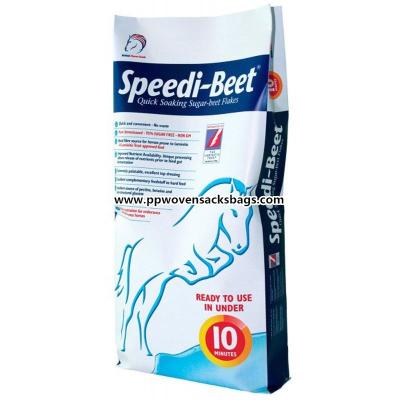 China OEM 100% Virgin BOPP Laminated PP Woven Horse Feed Bags - 50x84cm, 105g/m² Weight for sale
