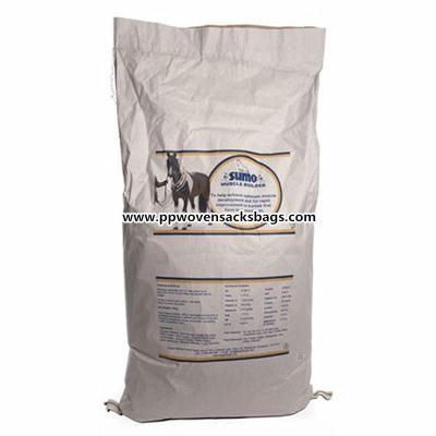 China BOPP Laminated PP Woven Horse Feed Bags 25-50kg Capacity 46g/m² Weight ISO 9001 Certified for sale