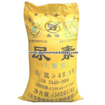 China Custom 50kg Woven Polypropylene Bags 105g/m² for Urea & Fertilizer Packaging - 50x84cm Size with BOPP Coating for sale