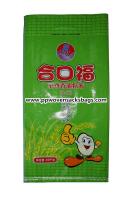 China Custom Green BOPP Laminated PP Woven Rice Bags 65 g/m² - 14x24 Inch with 8 Color Printing for sale