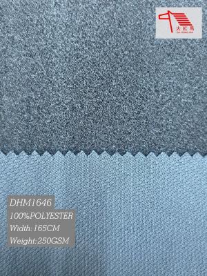 China Heavy Weight Twill Polyester Cationic Fabric 250GSM Two Tone Effect For Sportswear for sale