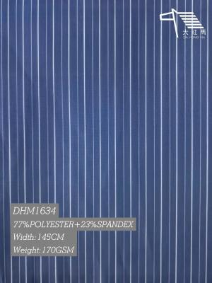 China 77/23 Polyester Spandex Jersey Fabric Vertical Stripe 170GSM for Sportswear for sale