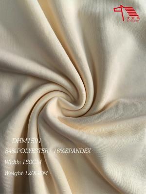 China Sportswear Single Jersey Fabric 120GSM 4 Way Stretch with 84% Polyester 16% Spandex for sale
