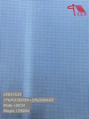 China 170GSM Polyester Spandex Moisture Wicking Fabric 4 Way Stretch Small Check Print for Sportswear for sale