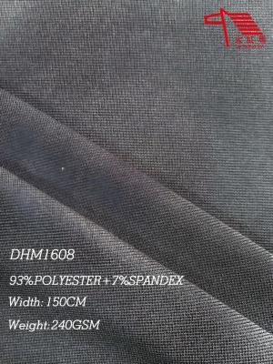 China 240GSM Polyester Spandex Fabric Stretch Pique Knit 93 7 Blend Moisture Wicking for Sportswear for sale