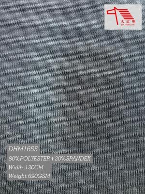 China 690GSM Polyester Spandex Fabric Rib Knit 80 100 Percent Stretch for Heavy Duty Cuffs for sale